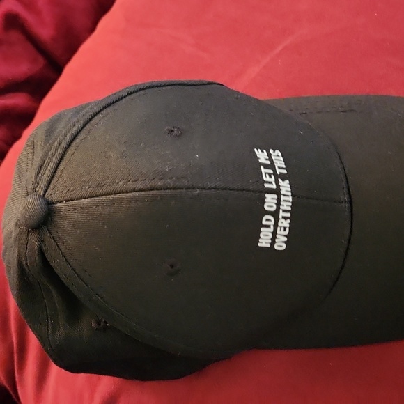 Accessories | New Baseball Cap Black Hat Withhold On Let Me Overthink ...